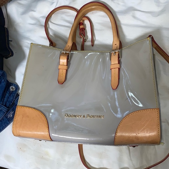 Dooney & Bourke | Bags | Dooney Bourke Gray Patent Leather Bag | Poshmark